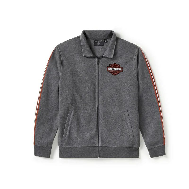 HARLEY-DAVIDSON 純正（ハーレーダビッドソン）メンズ エッセンシャルフリースジップフロントトラックジャケット_96366 ...