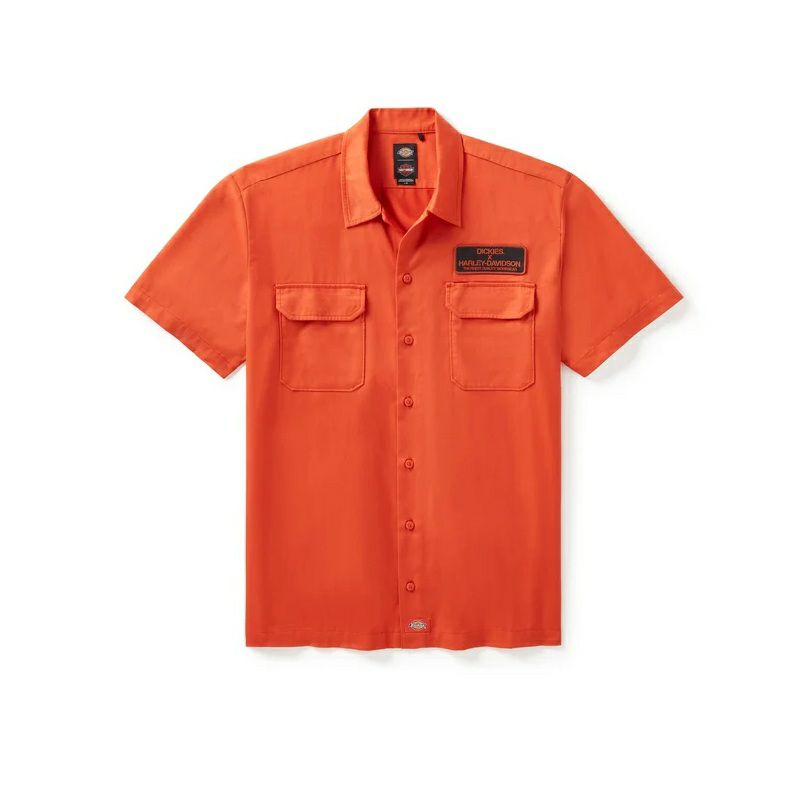 HARLEY-DAVIDSON 純正（ハーレーダビッドソン）メンズ Dickies x H-D イーグル ショートスリーブ ワークシャツ ...