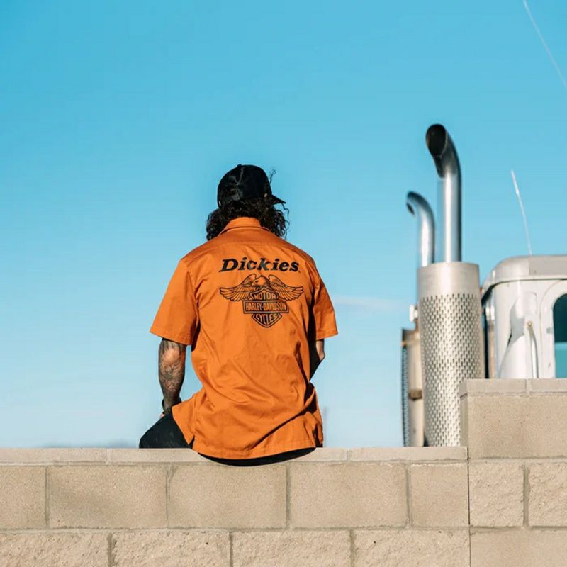 HARLEY-DAVIDSON 純正（ハーレーダビッドソン）メンズ Dickies x H-D イーグル ショートスリーブ ワークシャツ ...