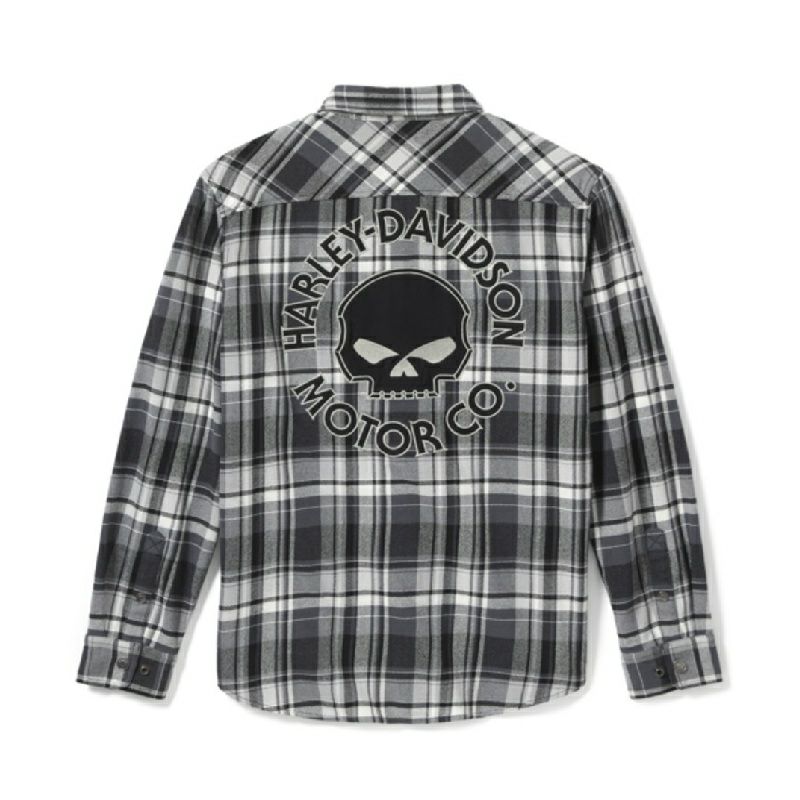 HARLEY-DAVIDSON 純正（ハーレーダビッドソン）メンズ ウィリー・G スカルチェックロングスリーブシャツ _99290-25VM ...